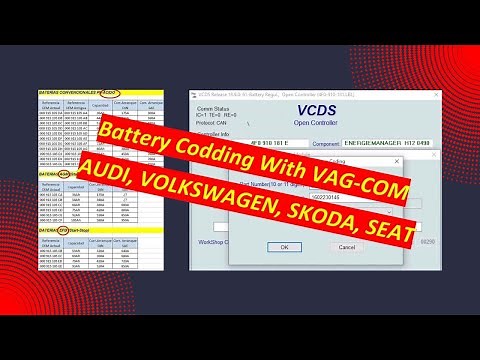 Codificar batería con Vag-Com Audi, Volkswagen, Skoda, Seat. Battery Change and codding