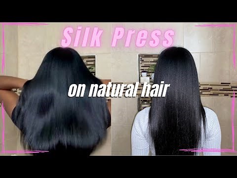 HOW TO: FULL SILK PRESS ON NATURAL HAIR AT HOME | FROM CURLY TO STRAIGHT