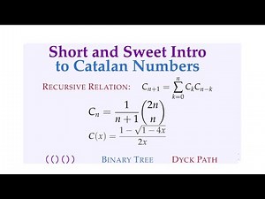 Intro to Catalan Numbers, Recurrence Relation, Generating Function, and Explicit formula (Derived)