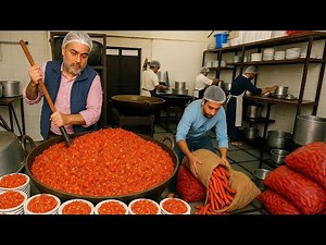 Traditional Gajar Halwa Making in Indian Sweet Factory | Large-Scale Dessert Production