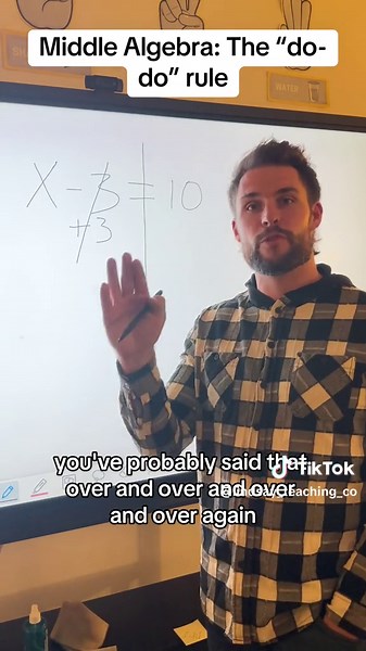 #middleschoolmath teachers! Humor can be a really effective tool to help students remember steps in a process. If you’ve got kids, forgetting to perform operations on both sides of the equation, try out the Doodoo rule. ##math##mathteacher##mathteachersoftiktok##mathrules##middleschoolmath##teachersoftiktok##teach##middleschoolteacher##specialeducation