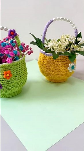 🌸 DIY Paper Cup Flower Basket | Easy Parent-Child Craft | Best Out of Waste
