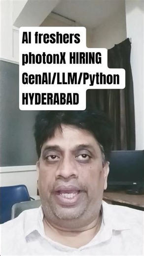 AI Developer Fresher Job 2026 🔥 PhotonX Technologies Hyderabad | GenAI | LLM | Python