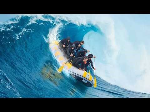 Testing Inflatable Raft In Massive Waves!