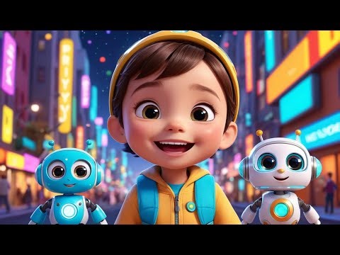 🤖 Dancing Robots in the Future Learning City 🌆⚙️🎶 | Fun Tech Learning Song for Kids