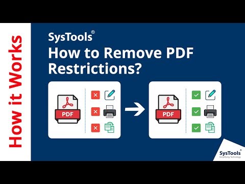 Remove PDF Restrictions | How to Remove PDF Restrictions from PDF | Remove Permissions from PDF File
