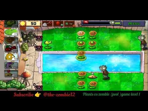 Plants vs zombie pool game level 1#plantsvszombies #pool#games#complete #youtube#video#videos#zombie