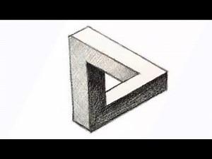 How to draw an impossible triangle /optical lllusion triangle in the easy way
