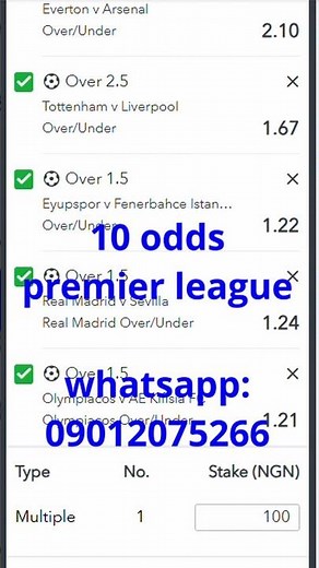 Sportybet booking code today ( premier league ).