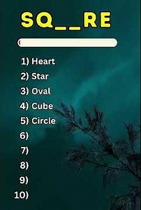 Guess the 10 common shapes by missing letters quiz#subscribe #viral ♥️♥️