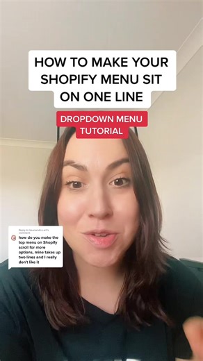 Reply to @beanandco.art Here’s how to create a dropdown menu on Shopify. This will stop your menu dropping to two lines! #websitetips #websitetipsandtricks #shopify #ecommercetips #smallbusinesstiktok