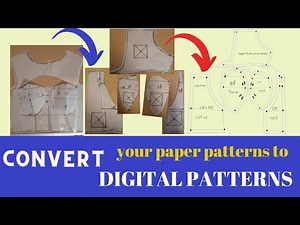Convert your paper patterns to digital patterns using canva and a free CAD pattern drafting system