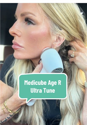 The Medicube Age-R Ultra Tune works by using EMS (electrical muscle stimulation) and micro-vibration to target the deeper layers of your skin. EMS sends low-level electrical currents that help activate and tone the tiny facial muscles that support your skin giving a lifted, tighter look over time. The micro-vibrations boost micro-circulation, which can increase nutrient delivery, support collagen production, and help smooth out texture and puffiness. Basically: it stimulates the muscles and the 