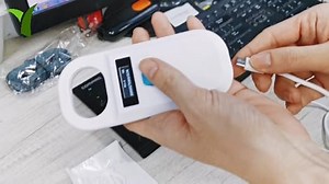 Yanzeo Haustier Mikrochip Scanner, RFID EMID Tier Handlesegerät, 134.2kHz Haustier-ID-Scanner wiederaufladbar Tier Chip Registrierung, Haustier Tag Scanner FDX-B(ISO 11784/11785)