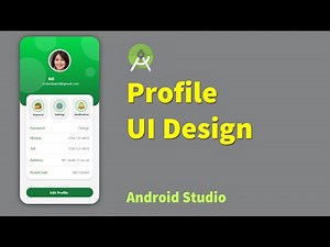 Xd Android studio profile page || profile ui app || Profile Android studio no108