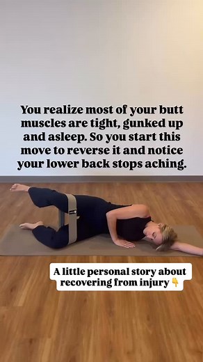 There are a zillion beneficial moves I do every week with this silly little band. Had a back issue that turned into a knee issue last year and it's been a labor of love to revive the joint from the left glutes not firing well. Just a sweet reminder: Injuries often take 10x longer to heal than we think they should.🩵Comment BAND if you need the link to my favorite mini band. | Mandy Froehlich