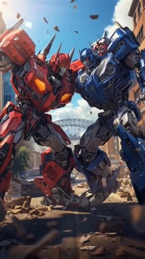 😱 Optimus Prime vs Autobots 🤖😱 #optimusprime #transformers #ytshorts #shorts #ai #aishorts #blue