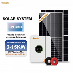 [Hot Item] High Efficiency Grid Tie Solar System 3kw 5kw 10kw 15kw on Grid PV Kit with Inverter for Home Power Supply