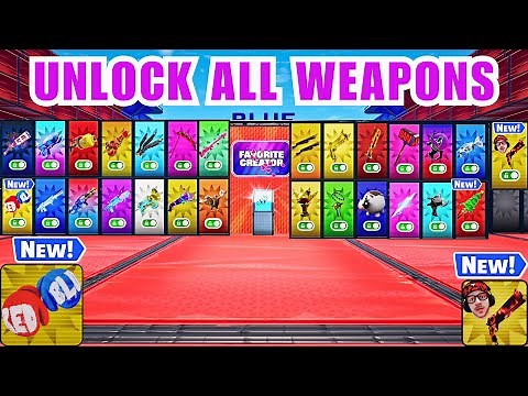 ALL WEAPONS SUPER RED VS BLUE TYPICAL GAMER MAP FORTNITE - (BOOYAH PISTOL)