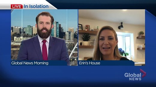 Global News Morning co-anchor Erin Chalmers got a tickle in her throat and a cough this week, so she's in self-isolation at home. She joined us from her kitchen to check in on Friday morning. | Global Edmonton