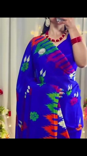 Restocked Dhakasari - Blue Sari from Sapana Fashion