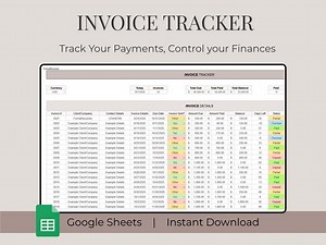 Invoice Tracker for Google Sheets, Invoice Tracker Template Spreadsheet, Small Business Invoice Manager, Client Payment Tracker - Etsy UK