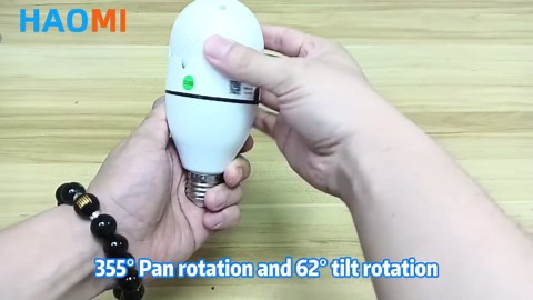 1080P Light Bulb Security Camera outdoor 360 Degree WiFi Security Cameras Wireless indoor for home Motion Detection and Alarm,Two-Way Talk,Color Night Vision,Human Detection, Bulb Camera with AI Alarm