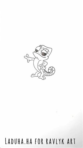 🦎 Pascal from Tangled 💚 Disney Chameleon Drawing ▶️🎨 #shorts #drawing #RavlykArt