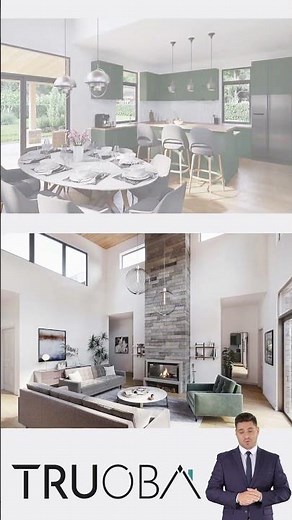 Modern Mid-Century 3-Bedroom House Plan with Customization Options - Truoba 322