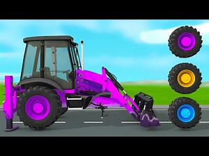 Correctly Correctly Guess The 4 JCB Tractor Excavator broken down Wheel Slide Game Truck