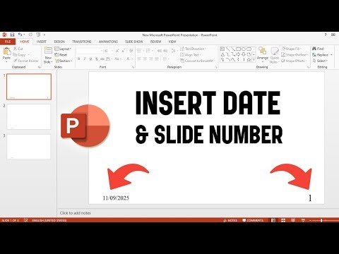 How to Insert Automatic Date Time and Slide Numbers In PowerPoint