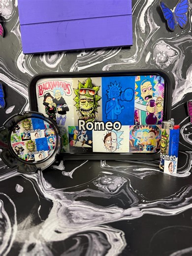Custom Resin Rolling Tray Set – Personalized With Name & Glitter | Gift for Smokers - Etsy