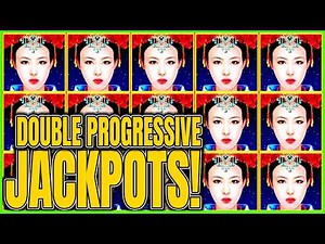 The GREATEST DOUBLE PROGRESSIVE JACKPOTS You Will Ever See! Dragon Link Slots