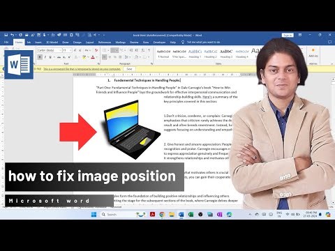 how to fix image position in word?