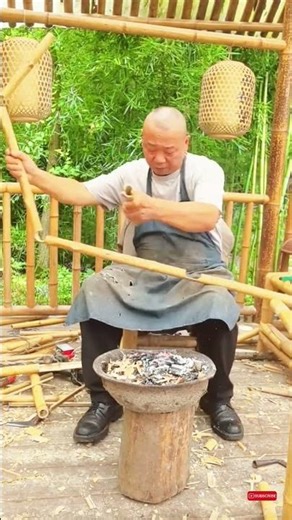 Bamboo bending technique to make it flexible and strong #shorts
