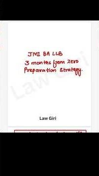 How to prepare for JMI BA LLB in 3 months from Zero|Jamia Law Syllabus, Books, Time Table