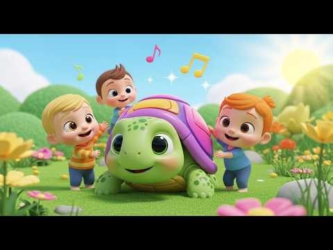 Turtle Shell Hide Song Peekaboo Fun | Cute Turtle Kids Song | Nursery Rhymes for Toddlers 🐢🎵