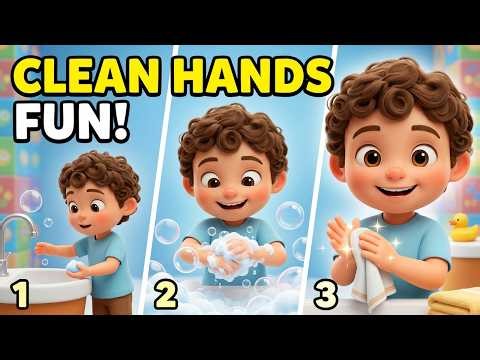 Clean Hands Song | Fun Handwashing Steps for Children