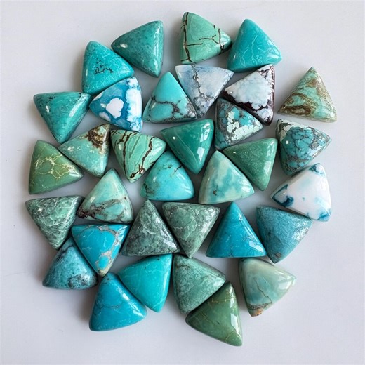 10mm Natural Turquoise Trillion Cut Cabochon Gemstone Loose Turquoise - Price per Piece - Etsy