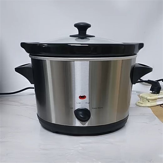 4L 5L Slow Cooker  Electric  Multi Cook with Ceramic Stew Pot Oval Stainless Steel Slow Cooker