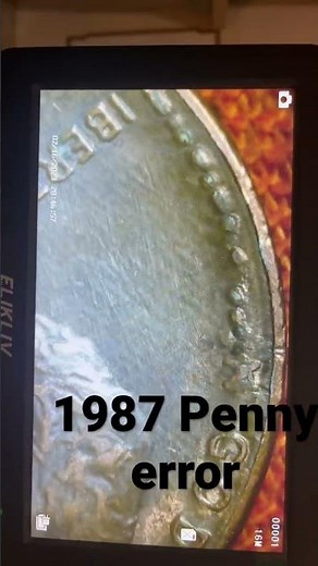 1987 Penny Error #penny #info #coins