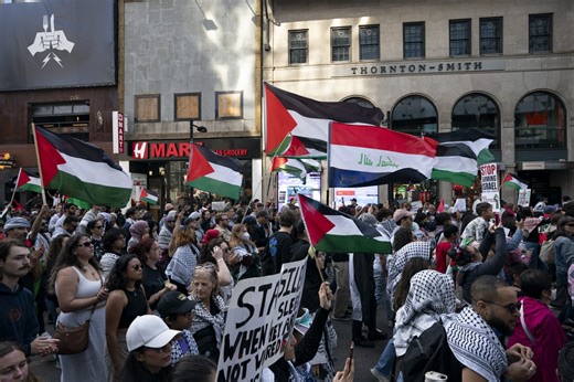 Thousands of pro-Palestinian protesters hit the streets of Toronto