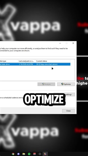 How to quickly Optimize/Defrag Drives (HDD ONLY) 😎✅