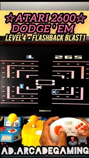 Atari Dodge 'Em Level 4 Gameplay (Hard Mode) - Atari Flashback Blast Vol 1