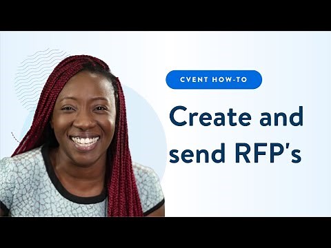 How to create and send RFPs using the Cvent Supplier Network