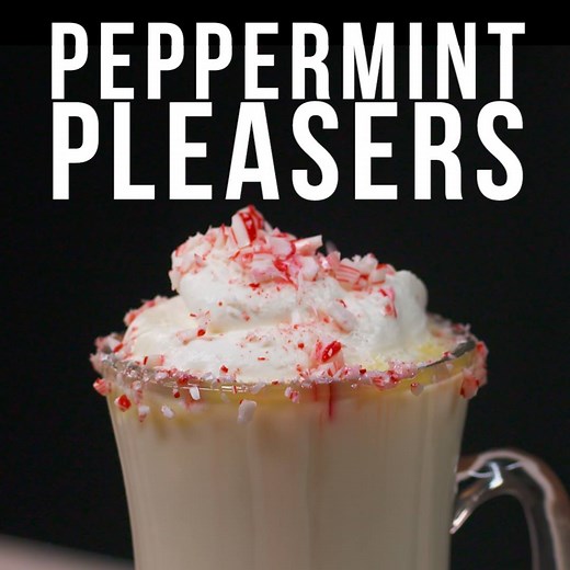 Peppermint-Vodka Hot Chocolate is even better when served with Candy Cane White Chocolate Fudge! Get the recipes: http://www.foodtv.com/5ao4k. | Food Network