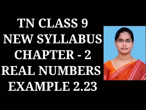 9th Maths Ch-2 Real Numbers | Example 2.23 | Samacheer One plus One channel
