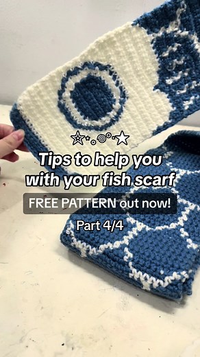Crochet Tutorial: Fish Scale Scarf Part 4/4