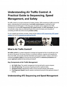 Understanding Air Traffic Control_ A Practical Guide to Sequencing, Speed Management, and Safety - SlideServe