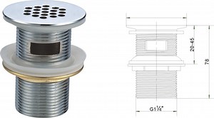 [Hot Item] Trendy Brass Sink Without Hole Cover Drain Bath Pop up Drain Sink Waste